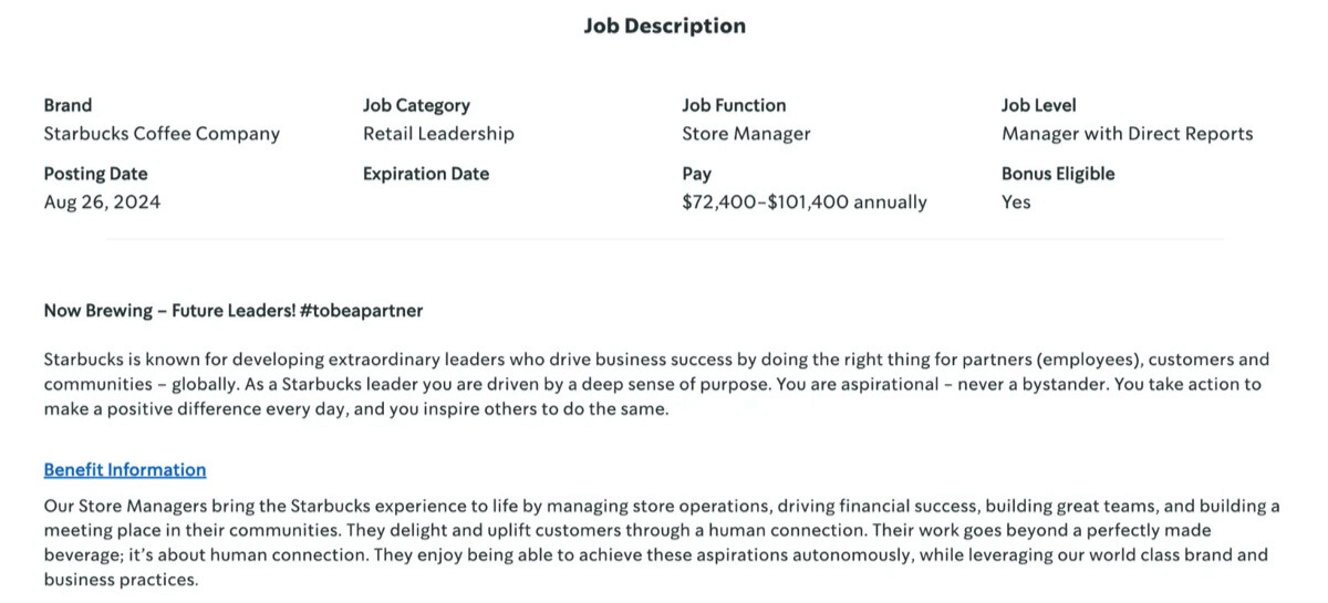 How to Replicate Starbucks' Barista Job Description